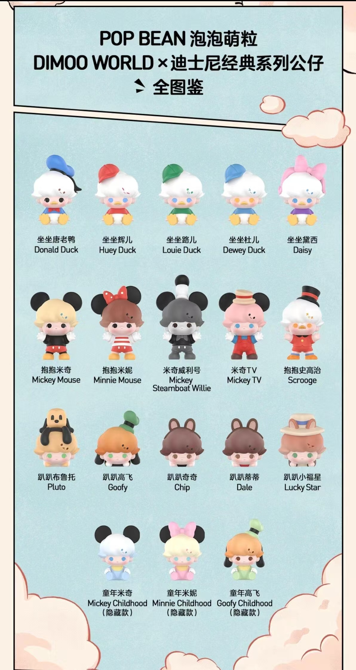 POPBEAN Dimoo World Disney classic series mini figures – linlindandan